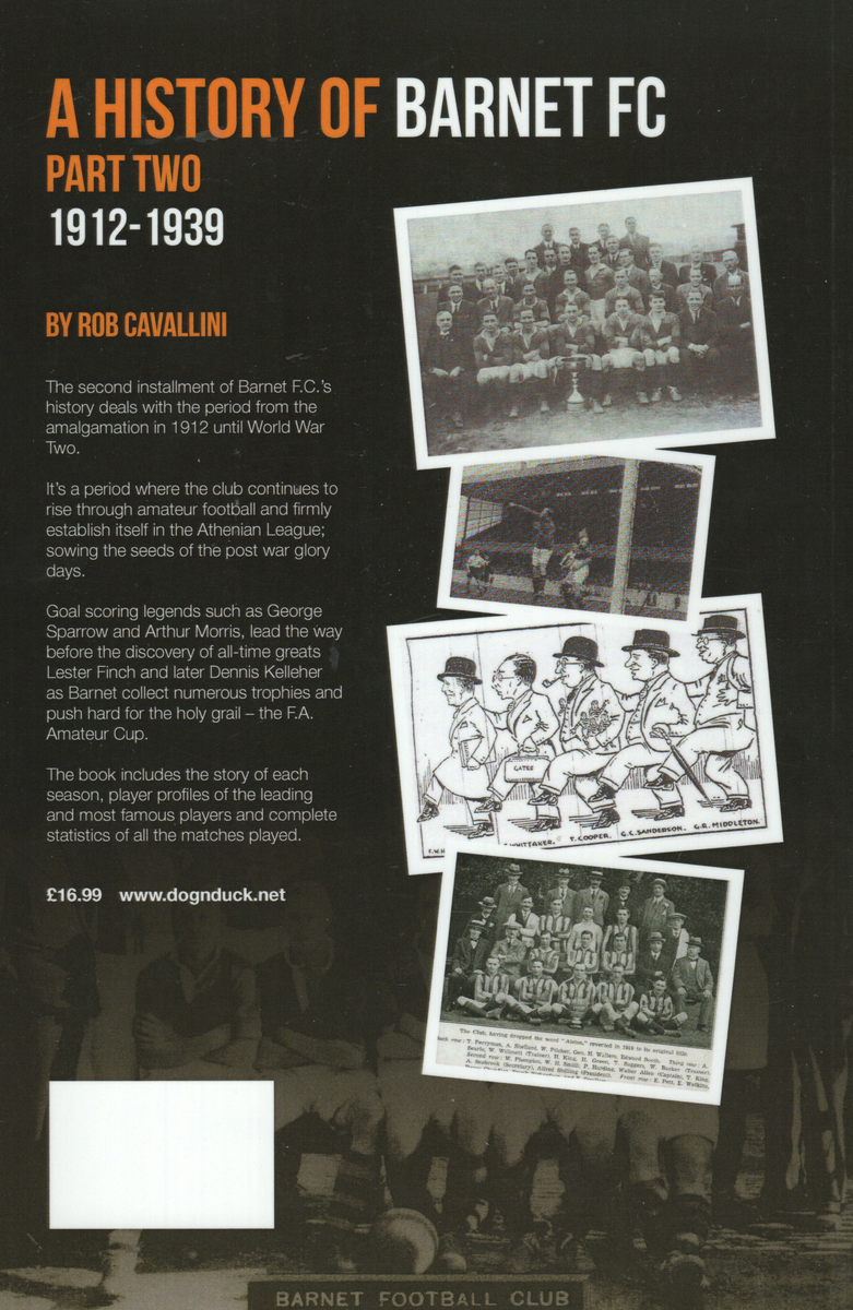 A History Of Barnet FC - Part Two (1912-1939) – SOCCER BOOKS